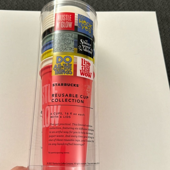 Starbucks | Dining | New Starbucks Cup Collection Set Of 6 Reusable ...